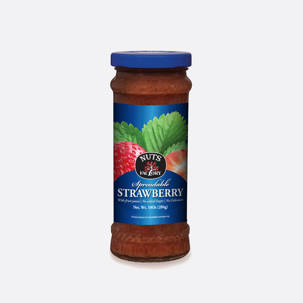 Nuts Factory no sugar added strawberry spreadable - Nuts Factory